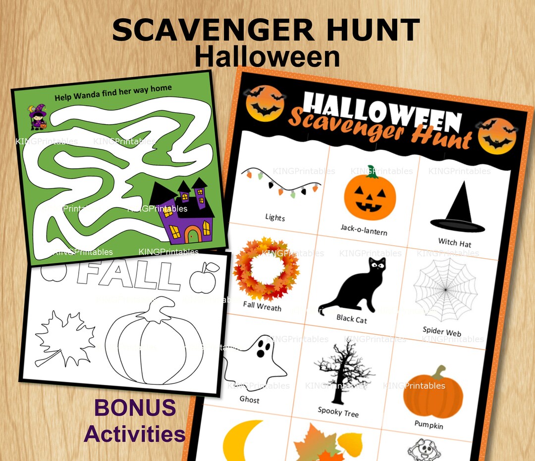Halloween Scavenger Hunt for Kids, Trick or Treat Alternative ...