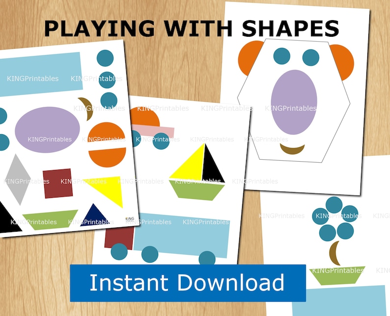 Shape Puzzles Printable, 8 Pages, Preschool Activities Worksheet ...