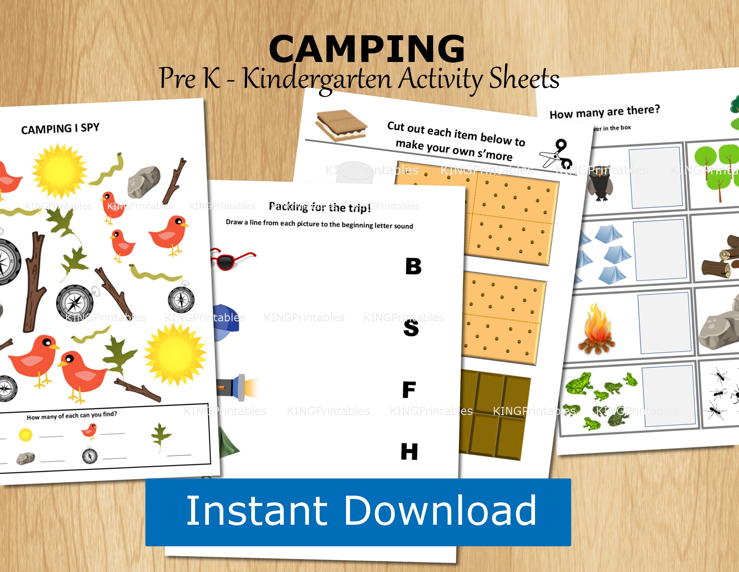 Summer Educational Printable, Prechool or Kindergarten, Number Activity ...