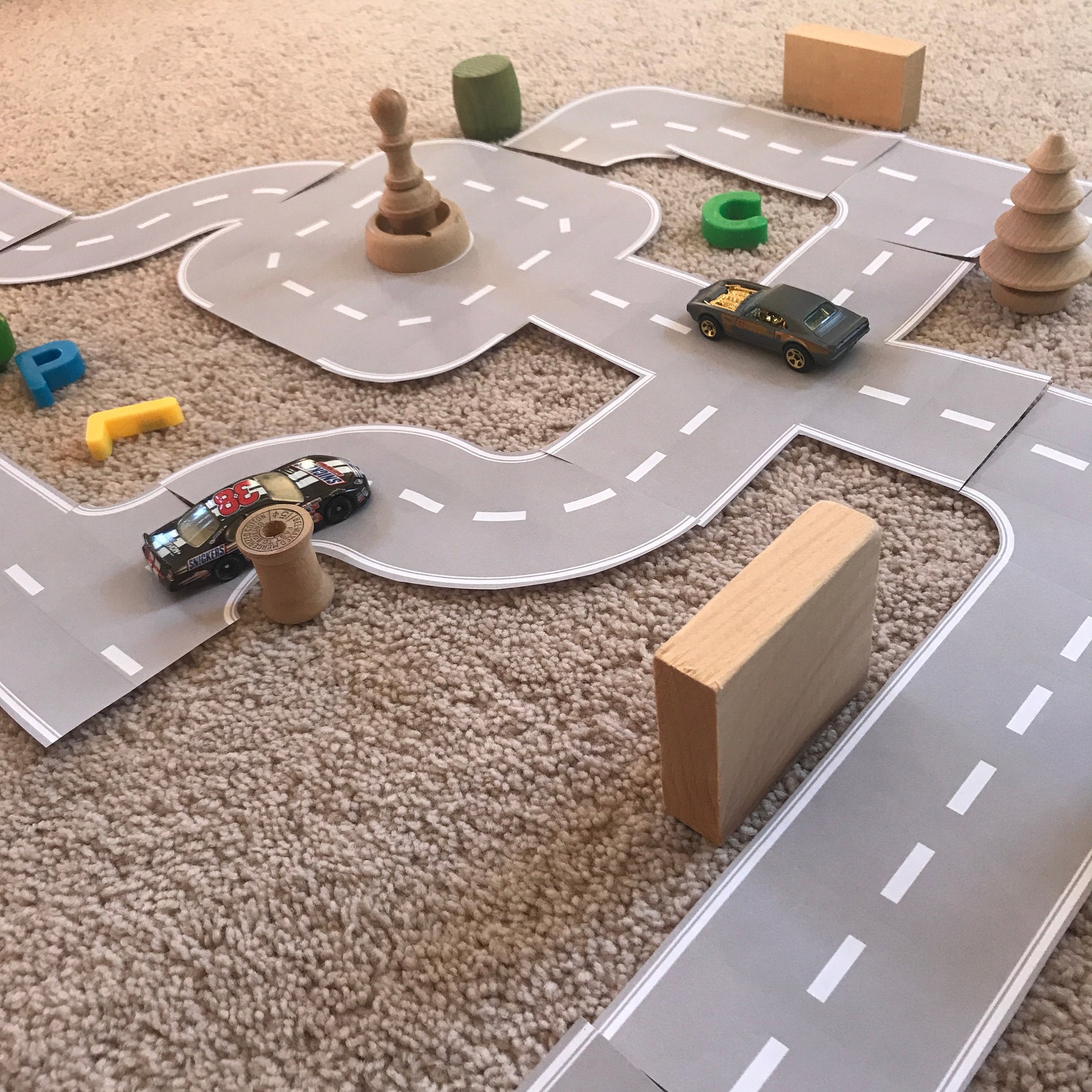 Printable Roads for Kids, Car Quiet Time Activity, Road Play Mat ...