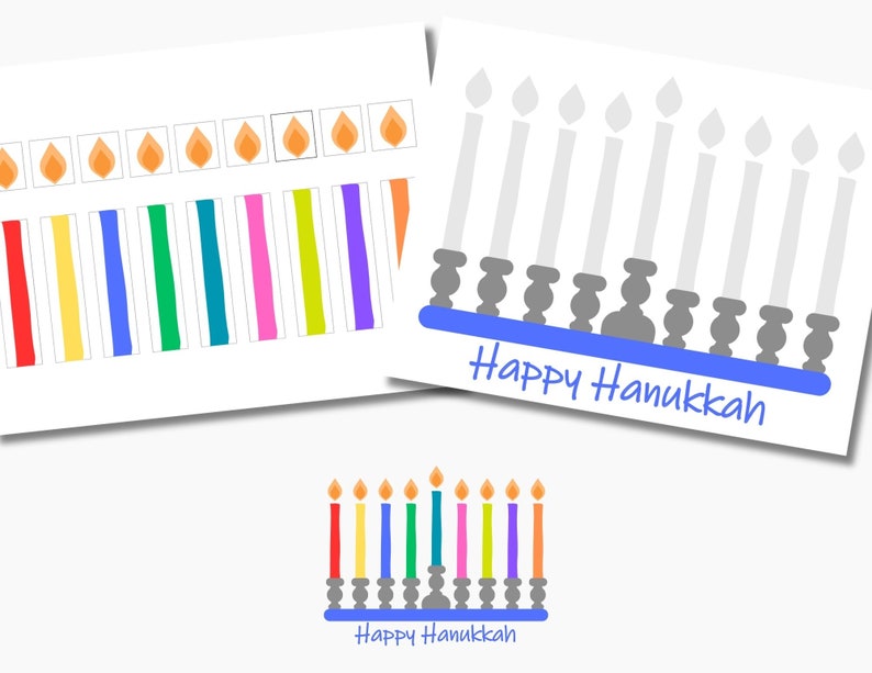 Printable Hannukah Craft Kids, Toddler, DIY Menorah Preschool ...