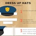 Dress up Hats Printable, Pretend Play Community Helpers, Kids Craft ...