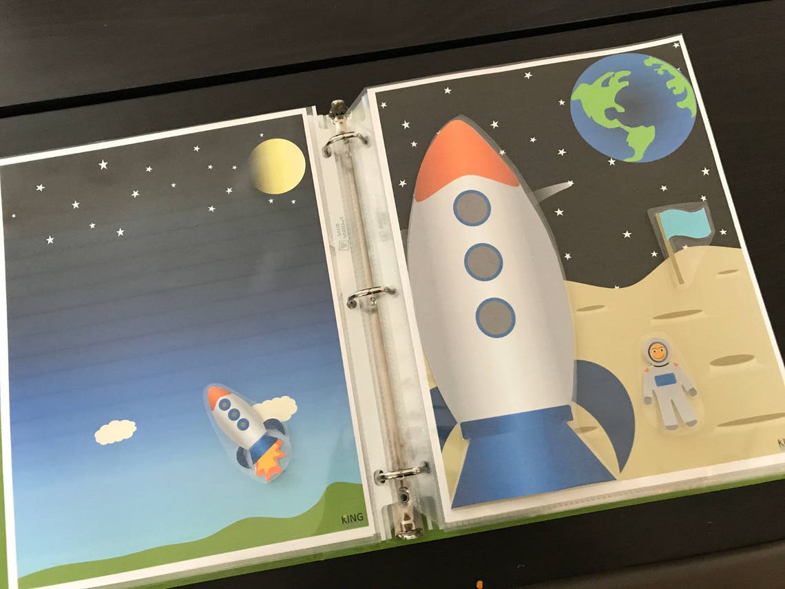 Astronaut Printable, Rocket Ship, Space Themed Party Favors, Busy Book ...