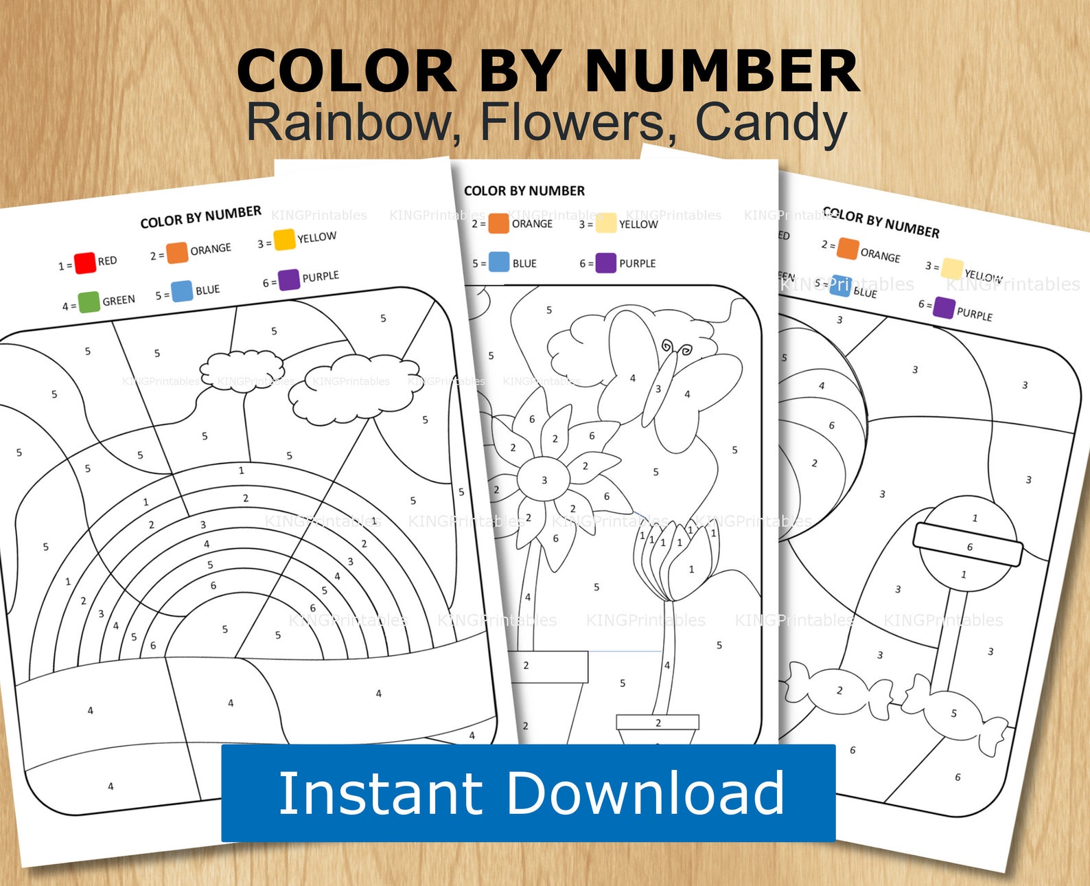 Color by Number Printable for Kids, Preschool Coloring Pages, Easy ...