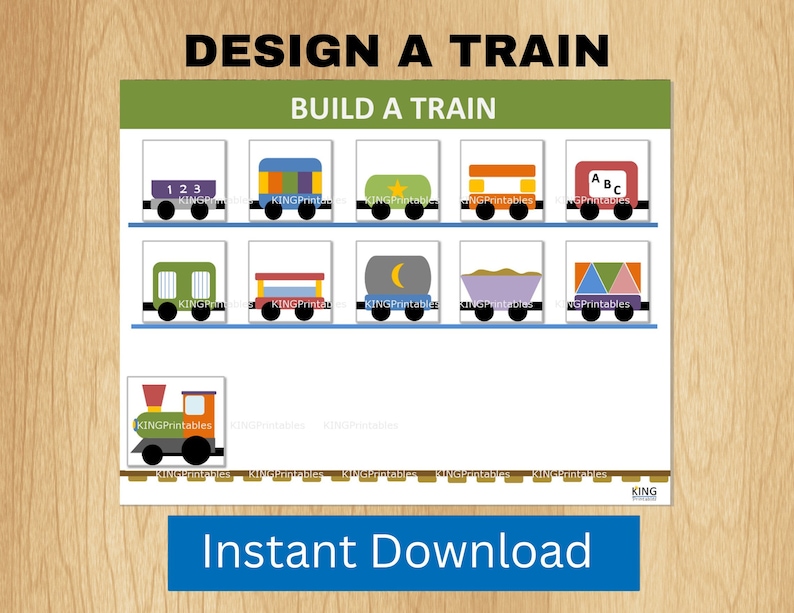 Build a Train, Toddler Games, Train Theme Birthday, Printable ...
