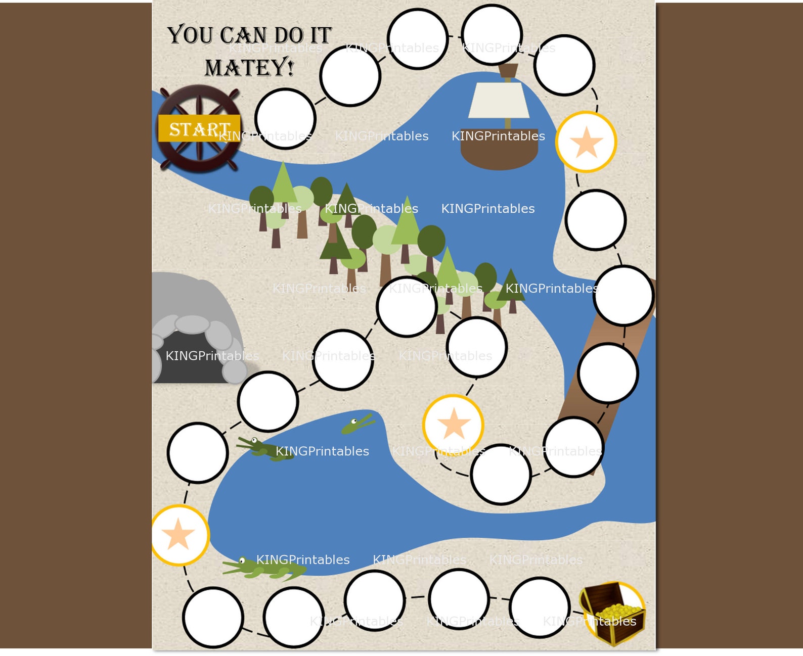 Printable Reward Chart Boys Potty Training Chart Pirate Map - Etsy