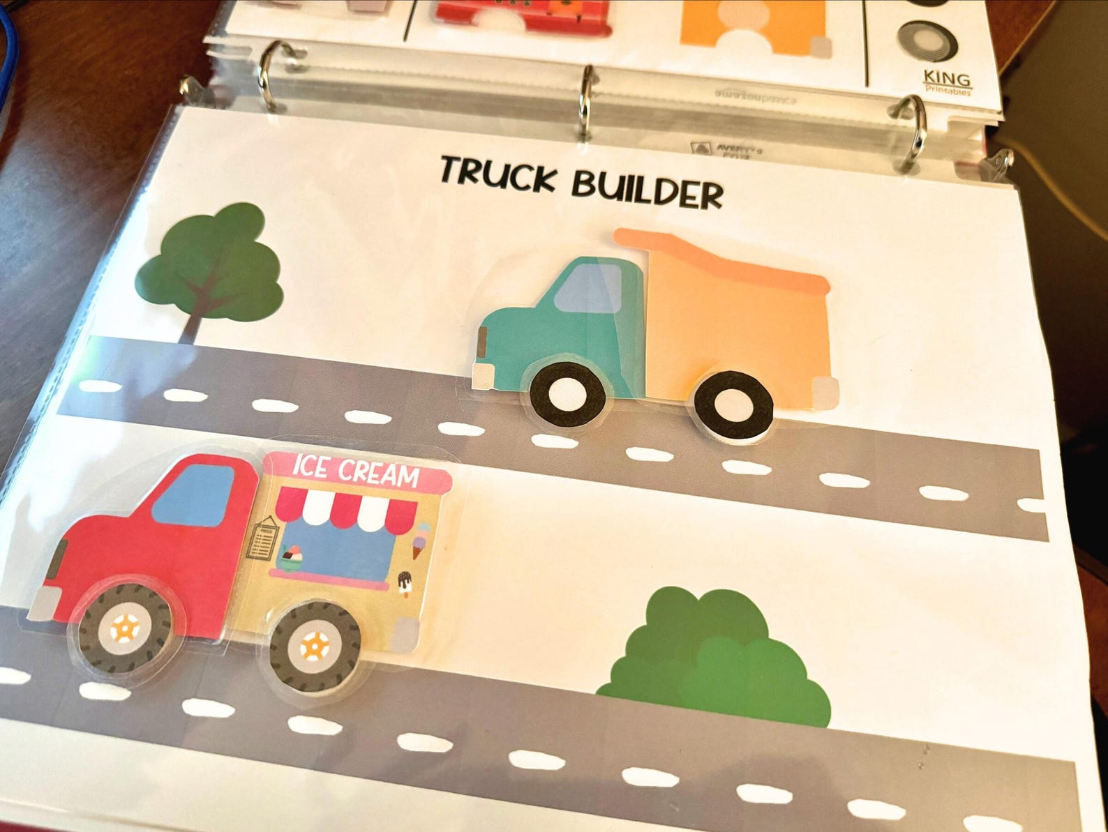 Truck Craft, Printable Pre-k Busy Book Pages, Learning Activity, Fine ...