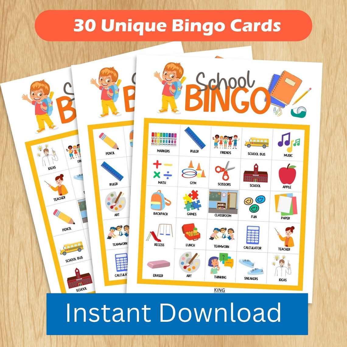 School Bingo, Classroom Games, Downloadable Bingo Cards, Back to School ...