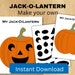 Pumpkin Face Craft, Halloween Activity, Toddler Busy Book (PDF Pattern ...