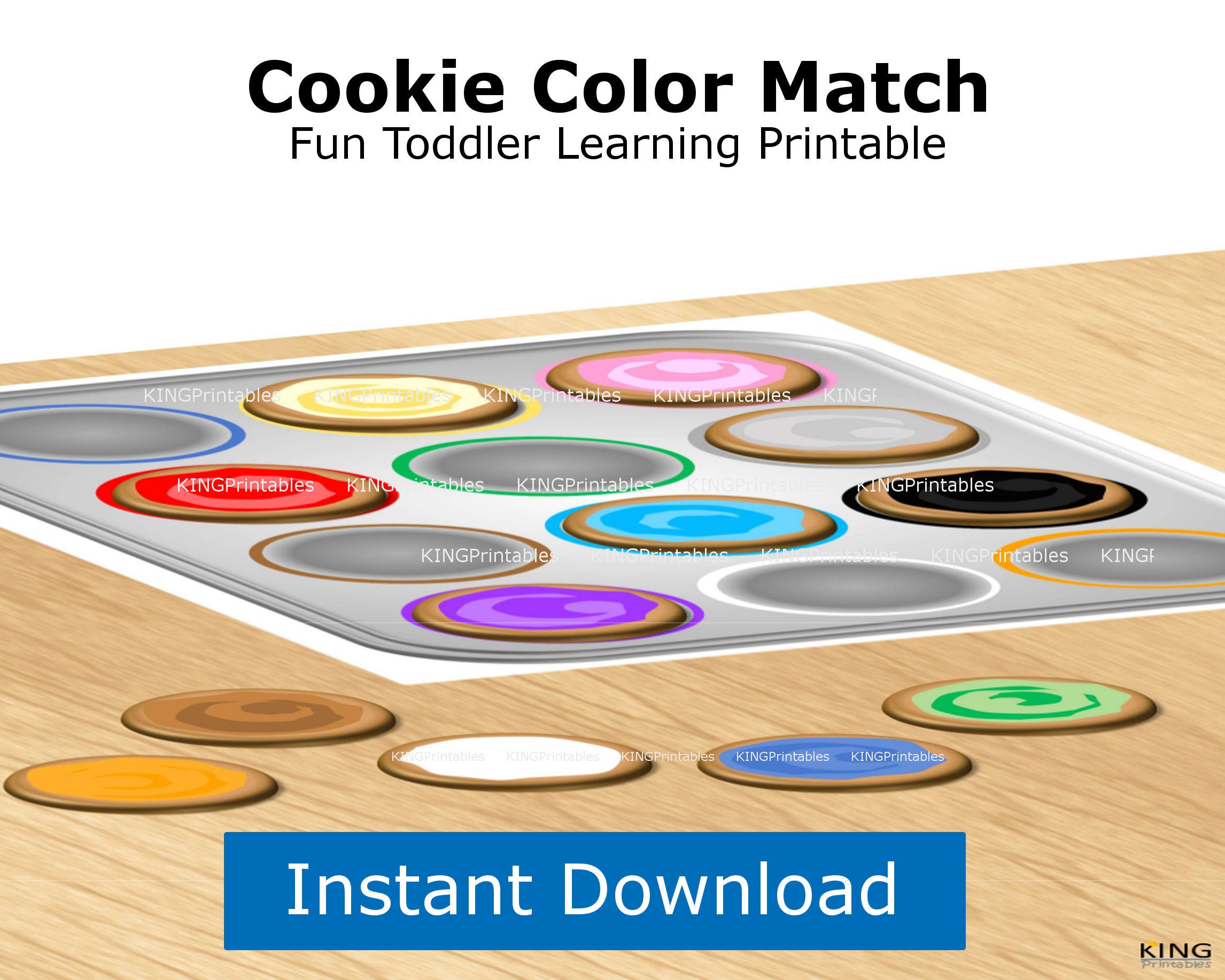 Cookie Printable, Color Sorting, Toddler Learning Folder, Preschool ...