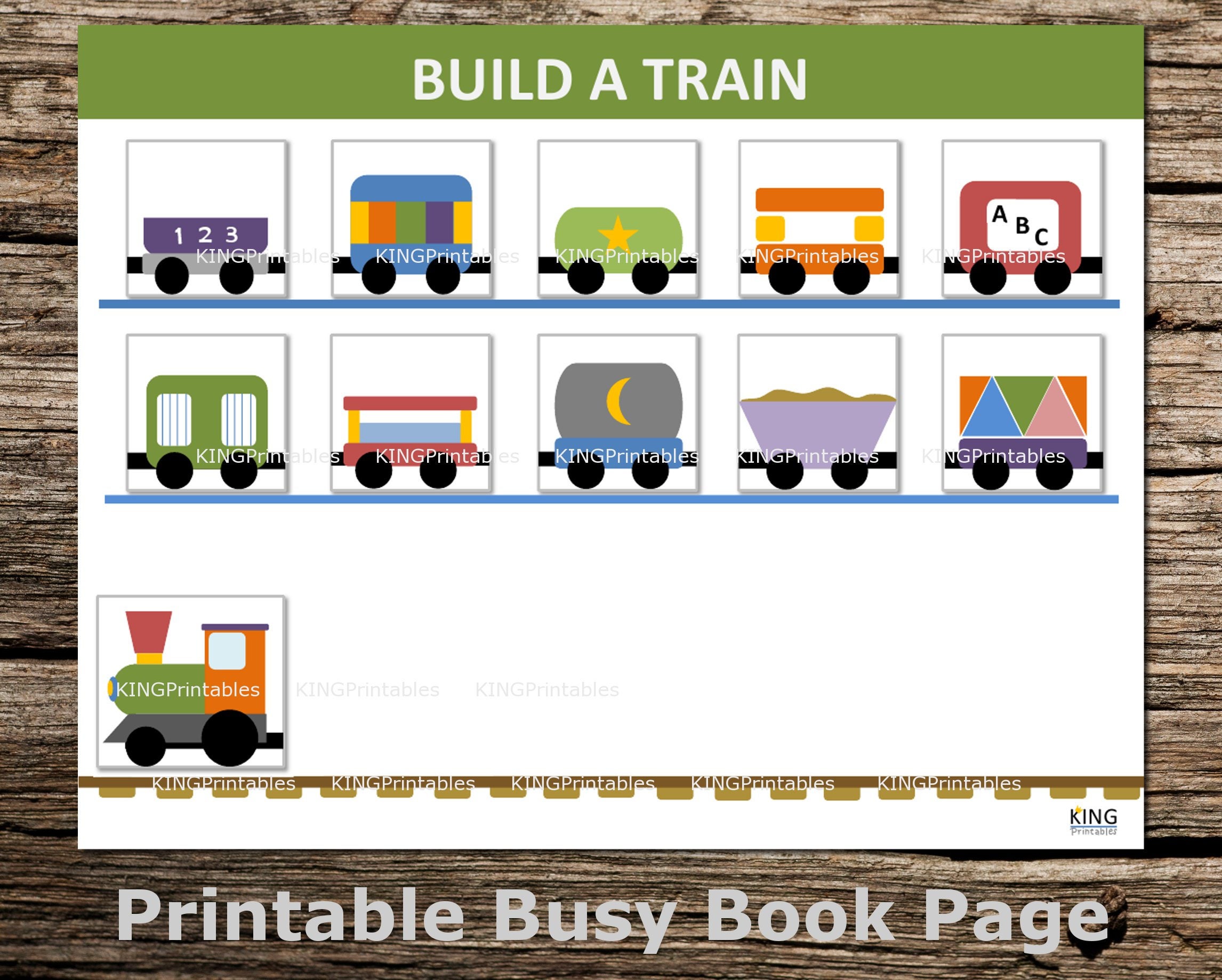 Build a Train Toddler Games Train Theme Birthday Printable - Etsy