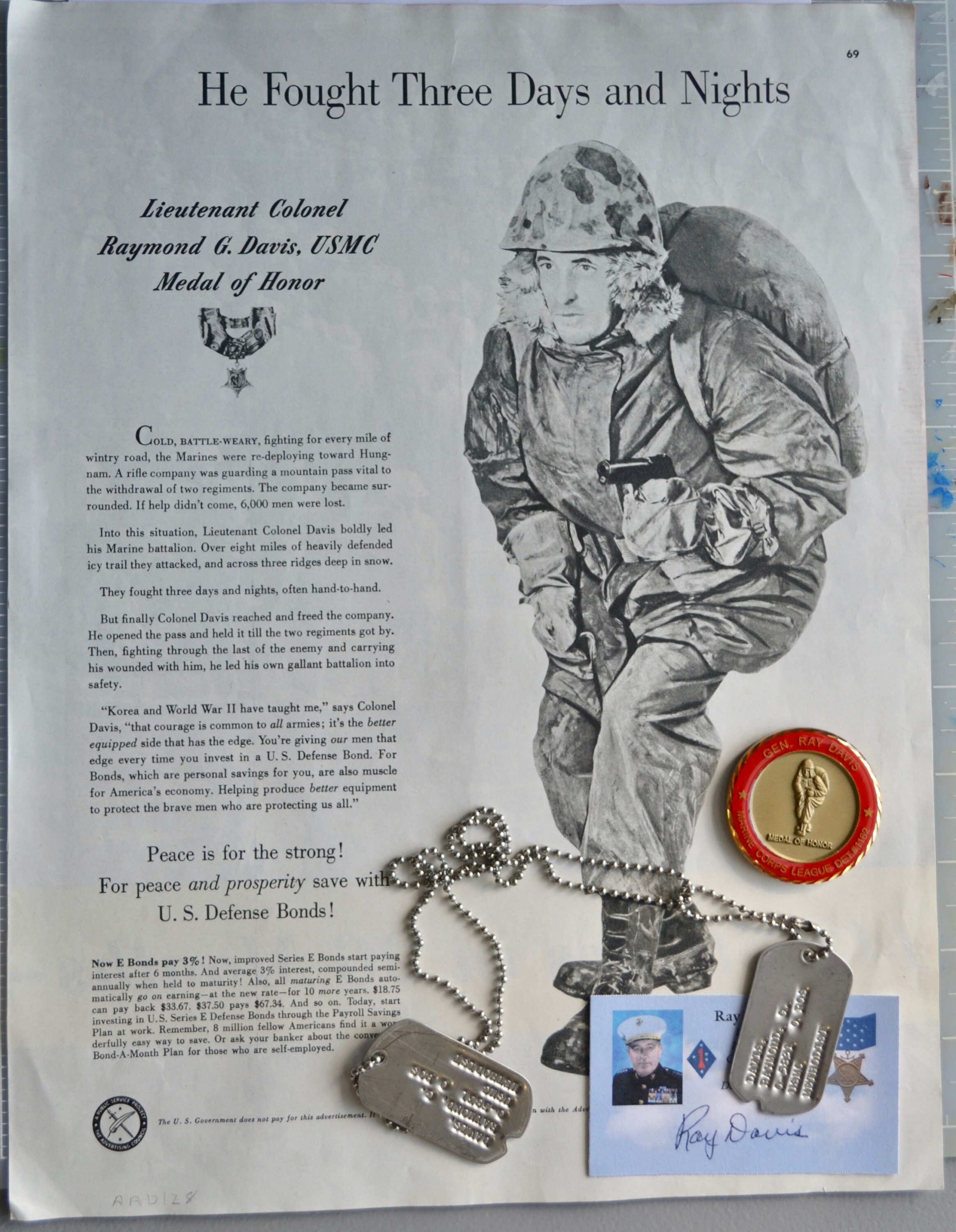 General Raymond G. Davis, Medal of Honor, WW II, Korea, Vietnam - Etsy