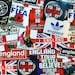 100 X England Stickers - Based on Poster Shirt Scarf Pin Badge ...