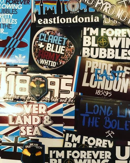 100 X West Ham Stickers Based on ICF Programme Upton Park - Etsy UK