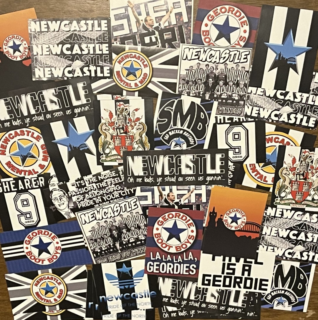 100 X Newcastle United Stickers Inspired by Flags Banners Decorations ...
