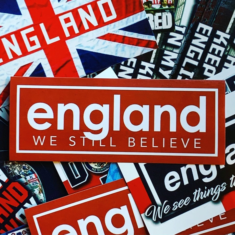 100 X England Stickers Based on Poster Shirt Scarf Pin Badge - Etsy UK