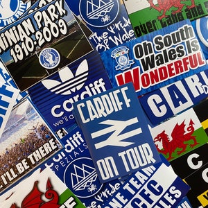 100 X Cardiff City Stickers - Based on Fans Wales Welsh CCFC Poster ...