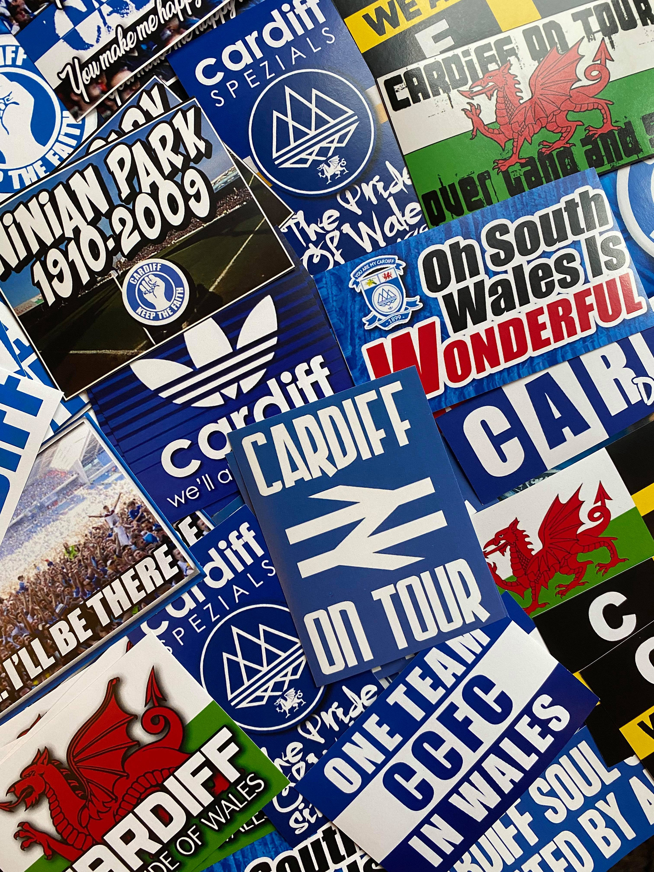 100 X Cardiff City Stickers Based on Fans Wales Welsh CCFC - Etsy UK