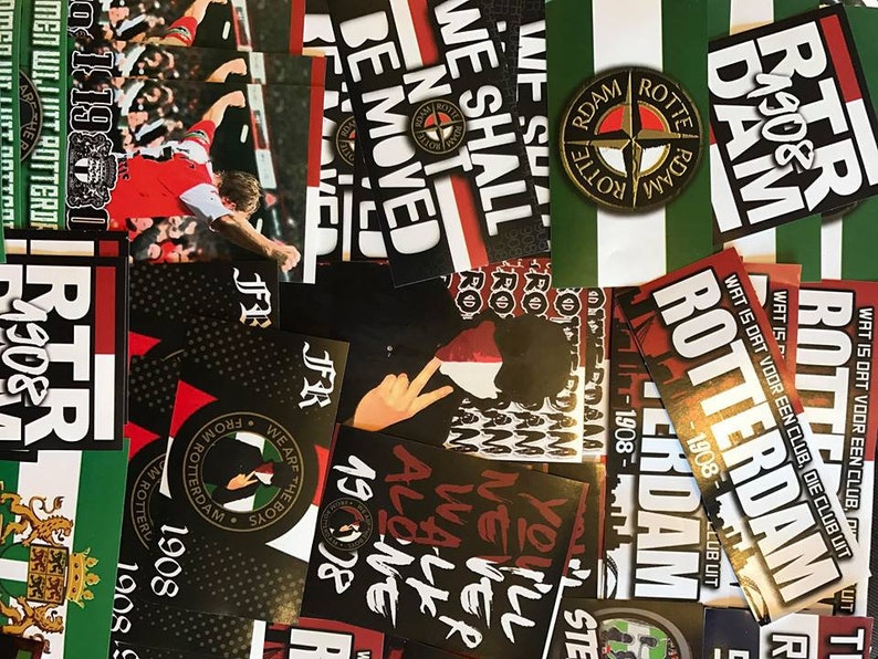 100 x Feyenoord Rotterdam Stickers - geïnspireerde door Vlagg Sjaal ...