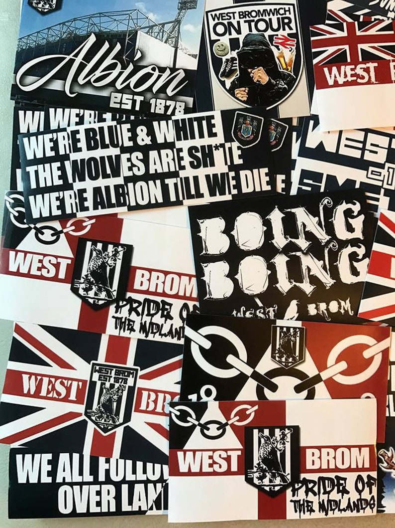 100 X West Bromwich Albion Stickers Based on Poster Shirt | Etsy