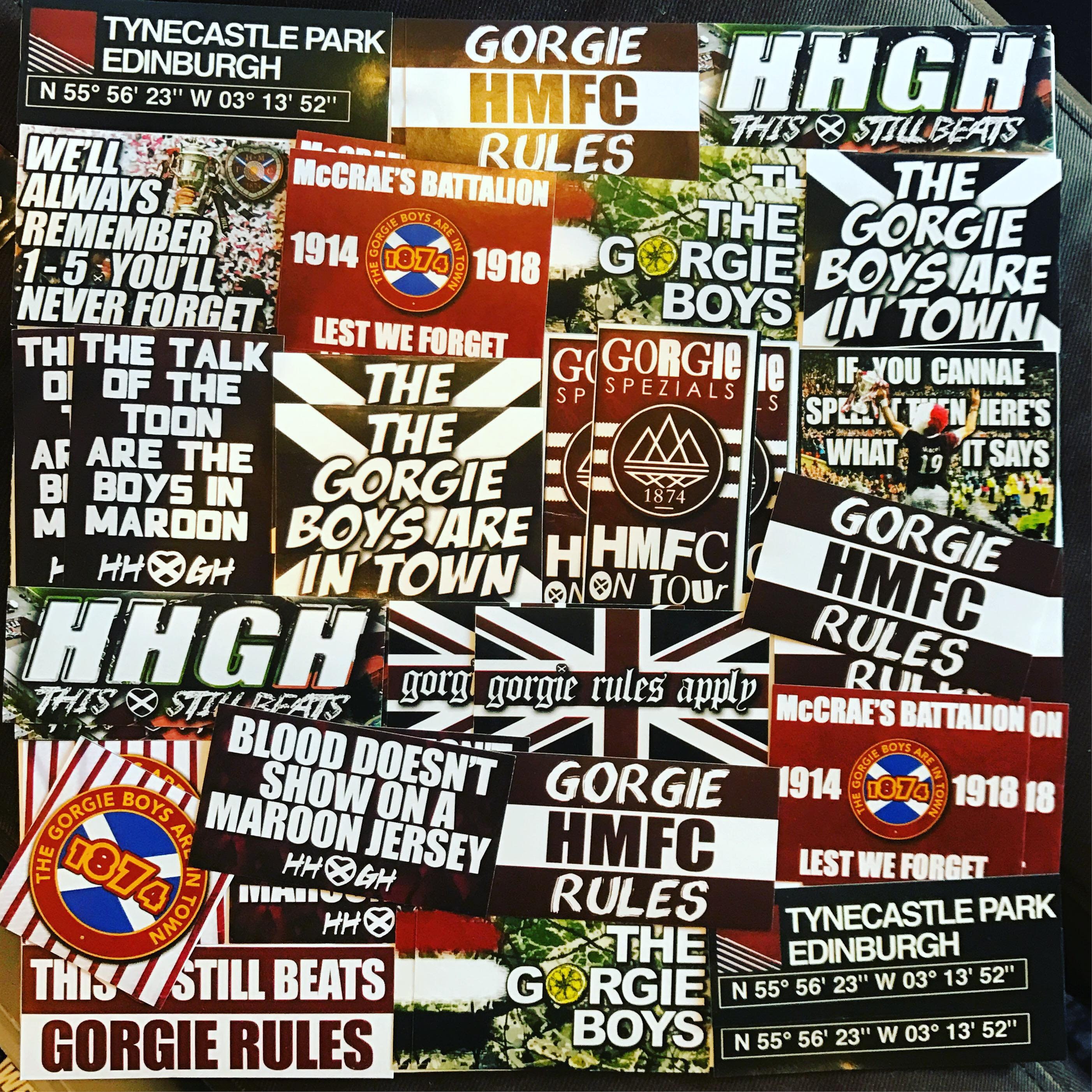 100 X Heart of Midlothian Stickers Based on HMFC HHGH Hearts - Etsy UK