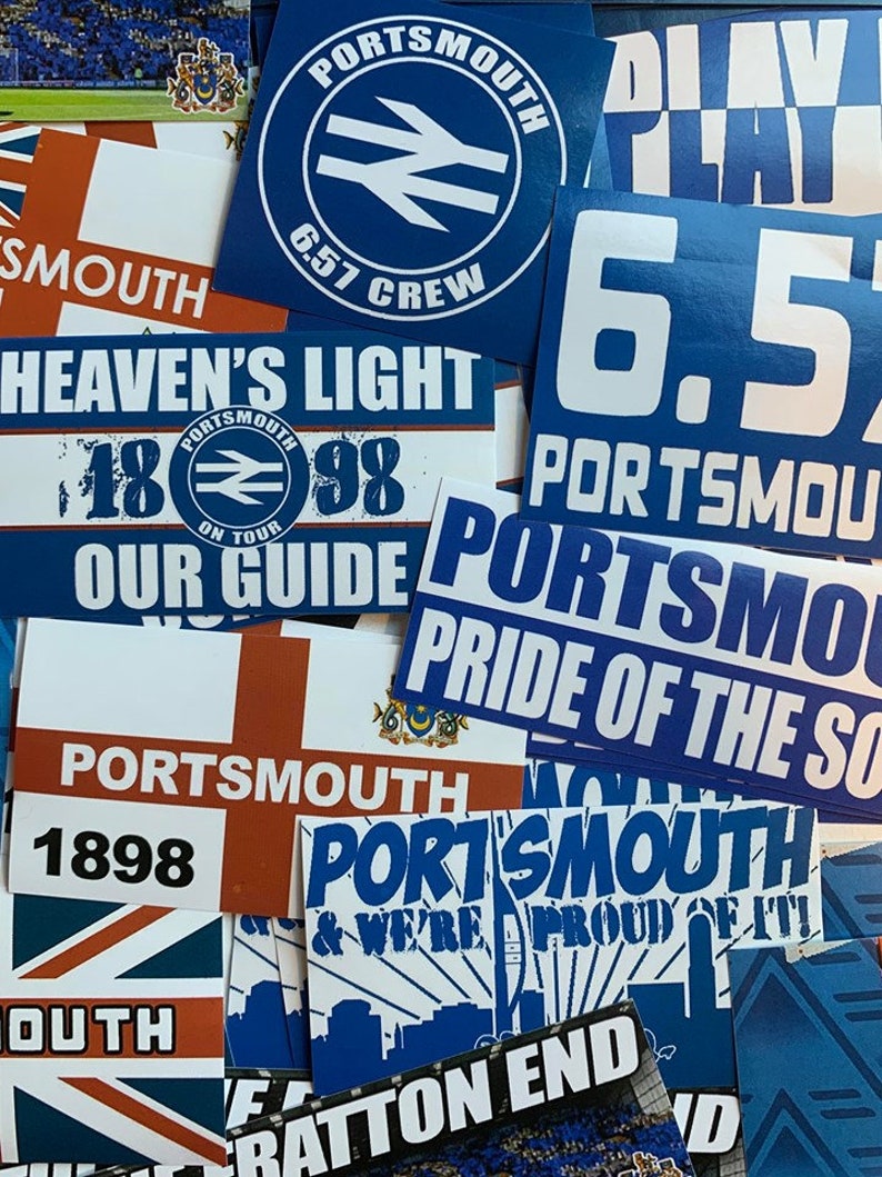 100 X Portsmouth Stickers Based on Poster Shirt Scarf Pin | Etsy UK