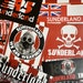 100 X Sunderland Stickers Based on SAFC Poster Shirt Scarf Pin Badge ...