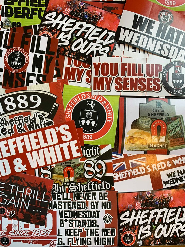100 X Sheffield United Stickers - Based on Fans Bramall Lane SUFC ...