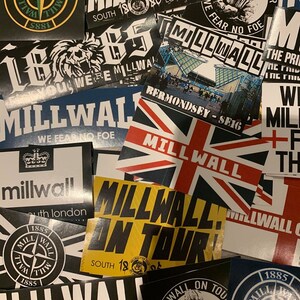 100 X Milwall Stickers - Based on Poster Shirt Scarf Pin Badge ...