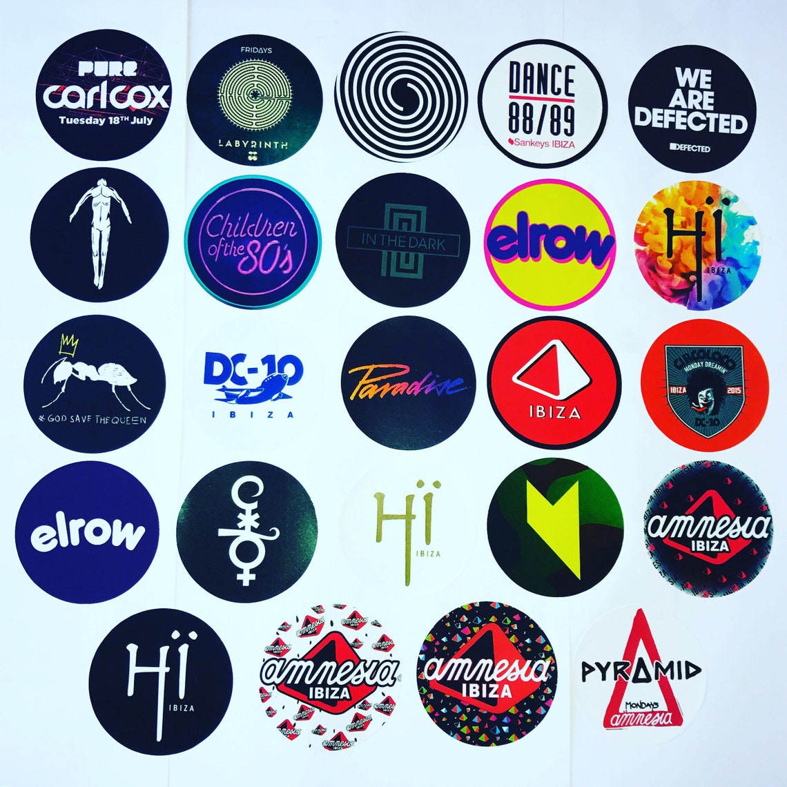69 X Ibiza Club Stickers - Aufkleber - Pegatinas - Adesivi - Hi Amnesia ...