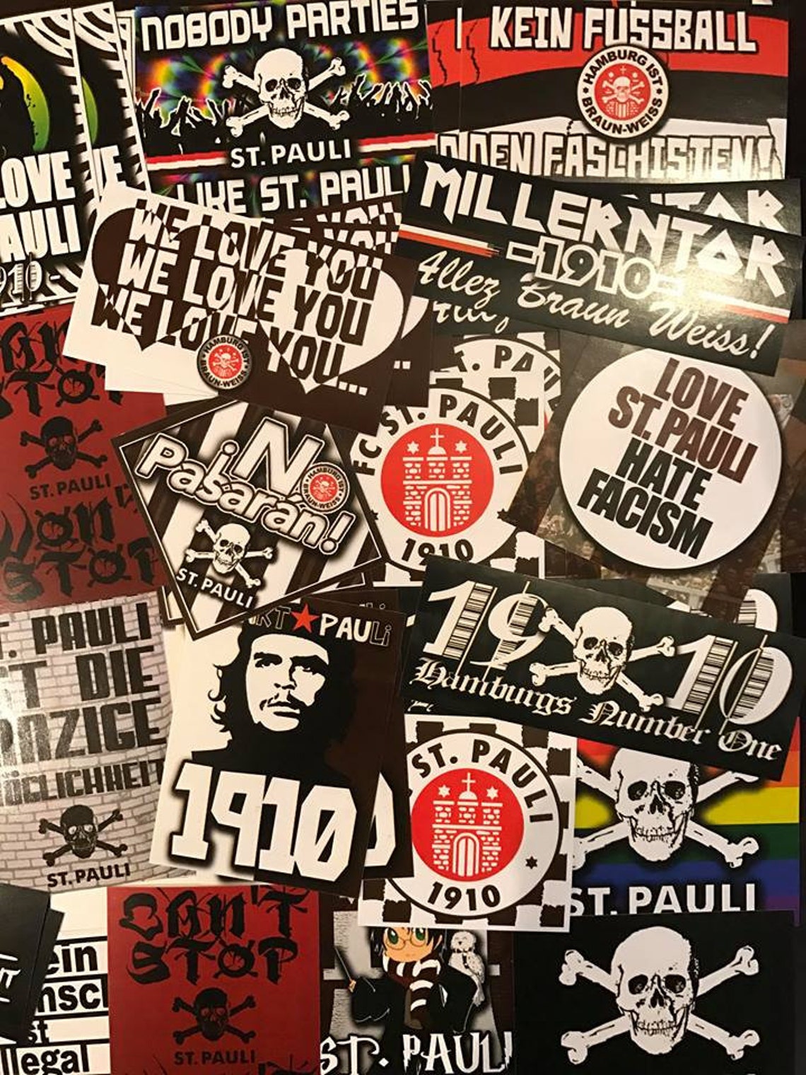 100 X St Pauli Stickers Inspiriert Von FCSP Aufkleber Poster - Etsy