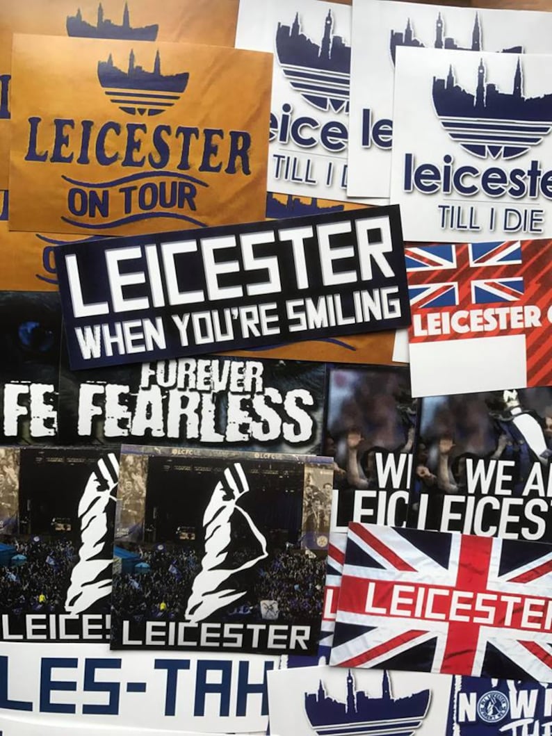 100 x Leicester City Stickers LCFC Foxes Based on Ultras | Etsy