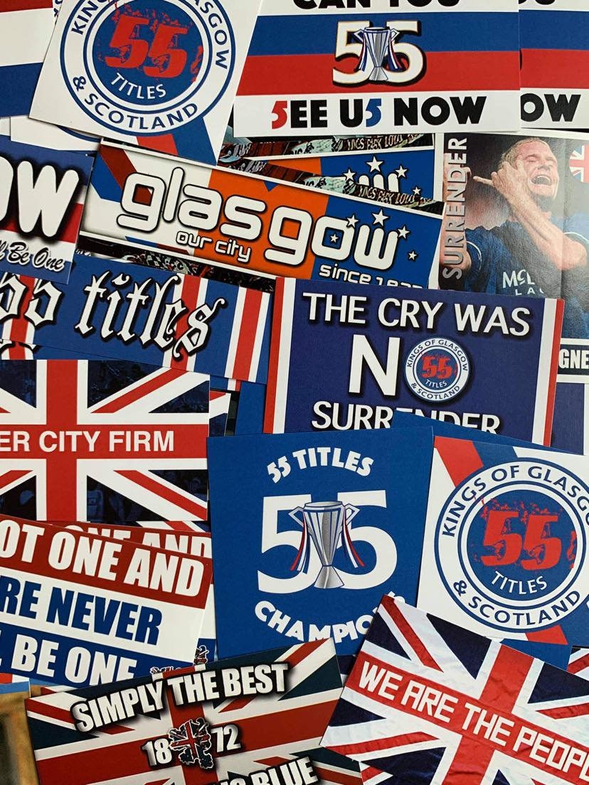 100 X Glasgow Rangers Stickers Based on Ultras Shirt Adidas - Etsy