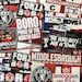 100 X Middlesbrough Stickers - Based on Poster Shirt Scarf Pin Badge ...