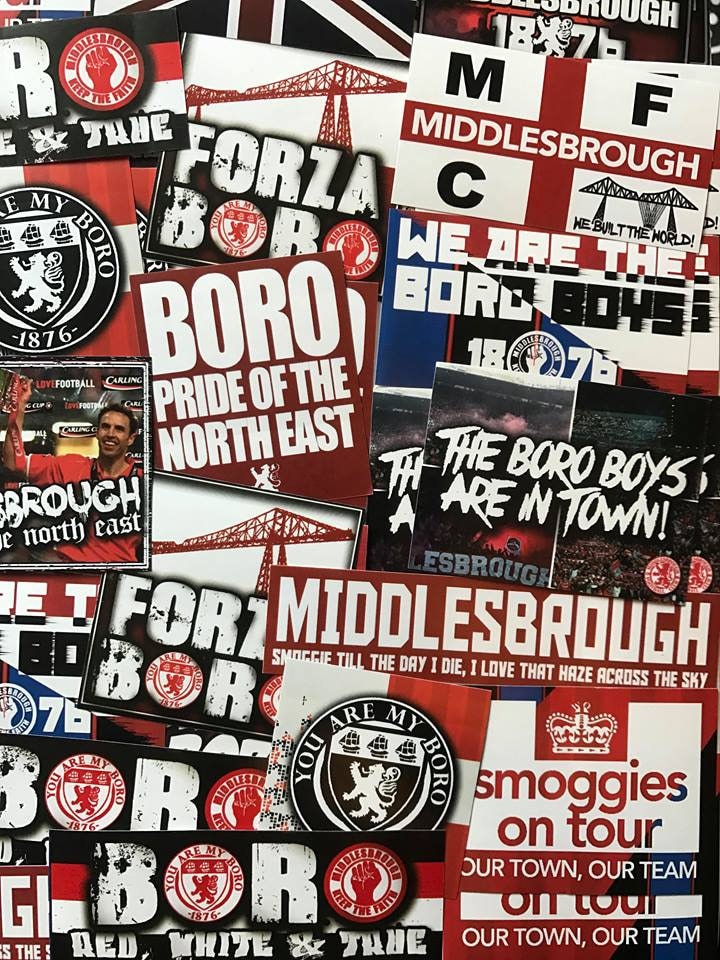 100 X Middlesbrough Stickers Based on Poster Shirt Scarf Pin - Etsy UK