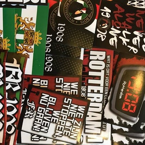 100 X Feyenoord Rotterdam Stickers - Geïnspireerd Door Vlagg Sjaal ...
