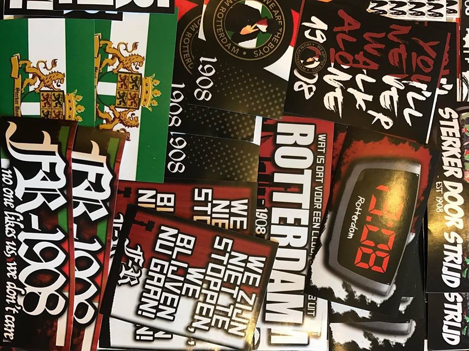 100 X Feyenoord Rotterdam Stickers Geïnspireerd Door Vlagg - Etsy