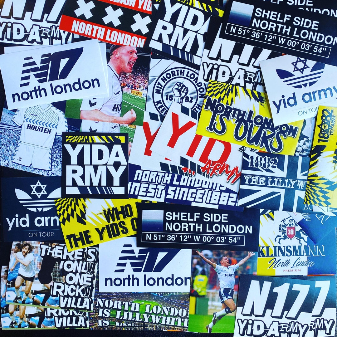 100 X Tottenham Stickers - Based on Spurs Poster Shirt Scarf Pin Badge ...