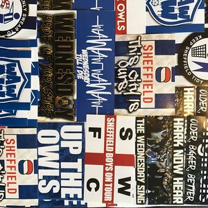 100 x Sheffield Wednesday Stickers Based on SWFC Flag Arctic Monkeys ...