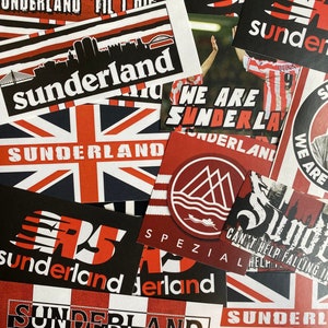 100 X Sunderland Stickers - Based on SAFC Poster Shirt Scarf Pin Badge ...