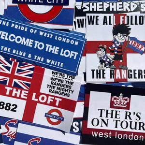 100 X QPR Stickers - Based on Queens Park Rangers Loftus Road Poster ...