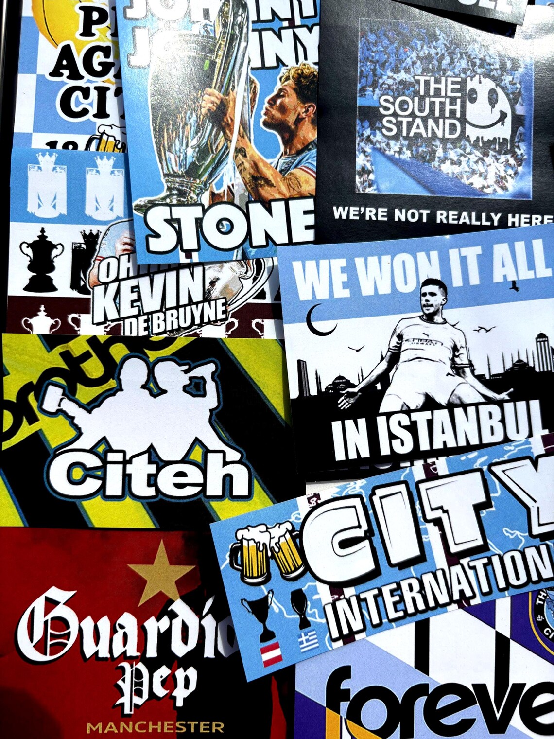 100 X Manchester City Stickers - Based on MCFC Rodri Istanbul South ...