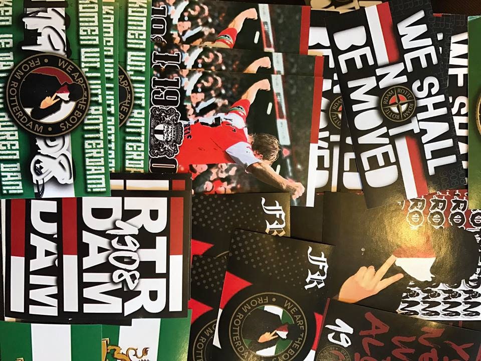 100 X Feyenoord Rotterdam Stickers - Geïnspireerd Door Vlagg Sjaal ...