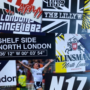 100 X Tottenham Stickers - Based on Spurs Poster Shirt Scarf Pin Badge ...