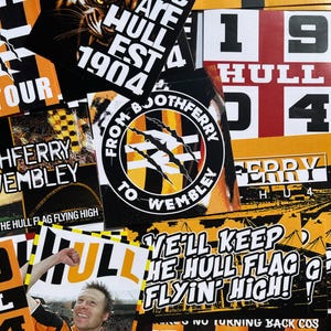 100 X Hull City Stickers - Based on Boothferry Tigers Poster Football ...