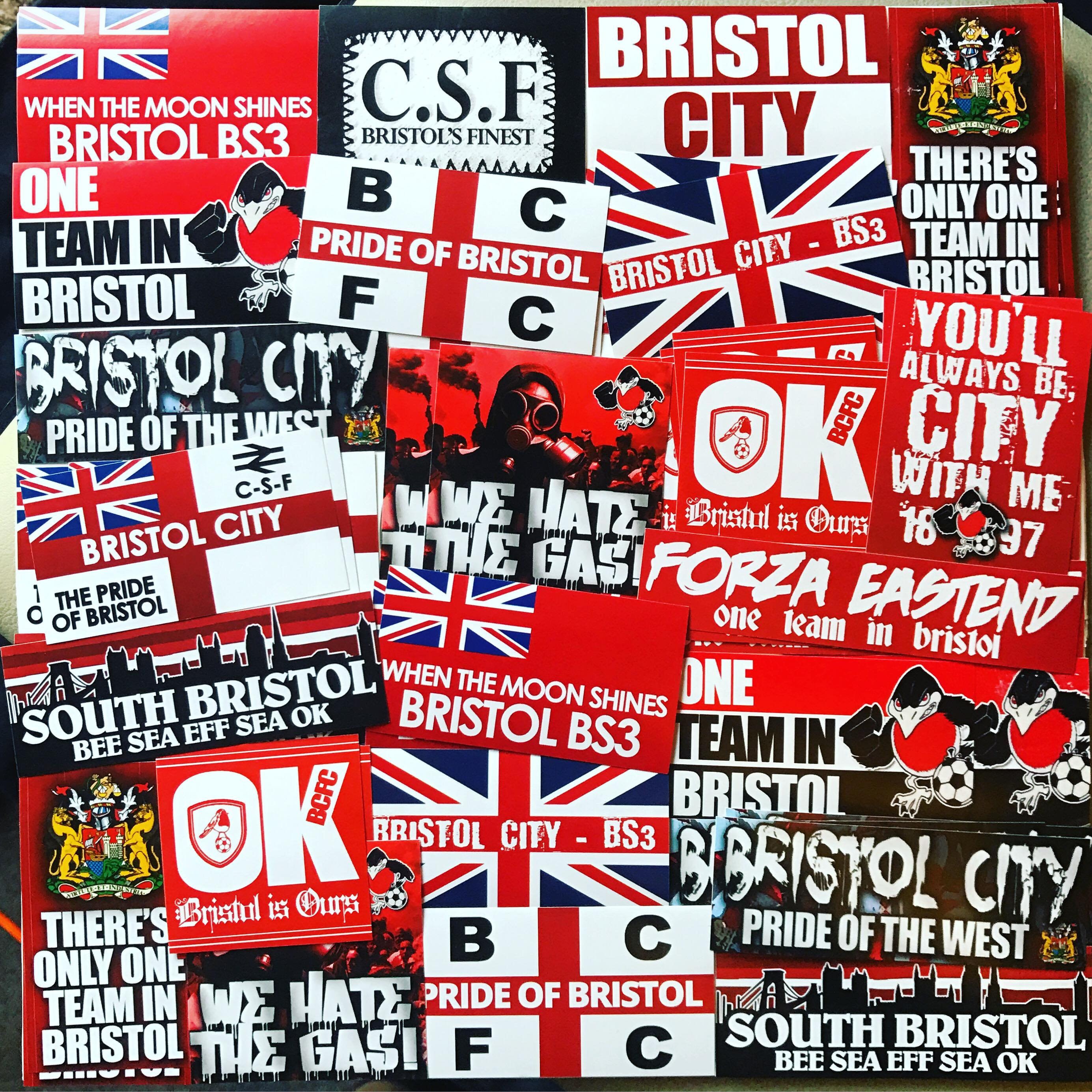 100 X Bristol City Stickers Based on Poster Shirt Scarf Pin - Etsy UK