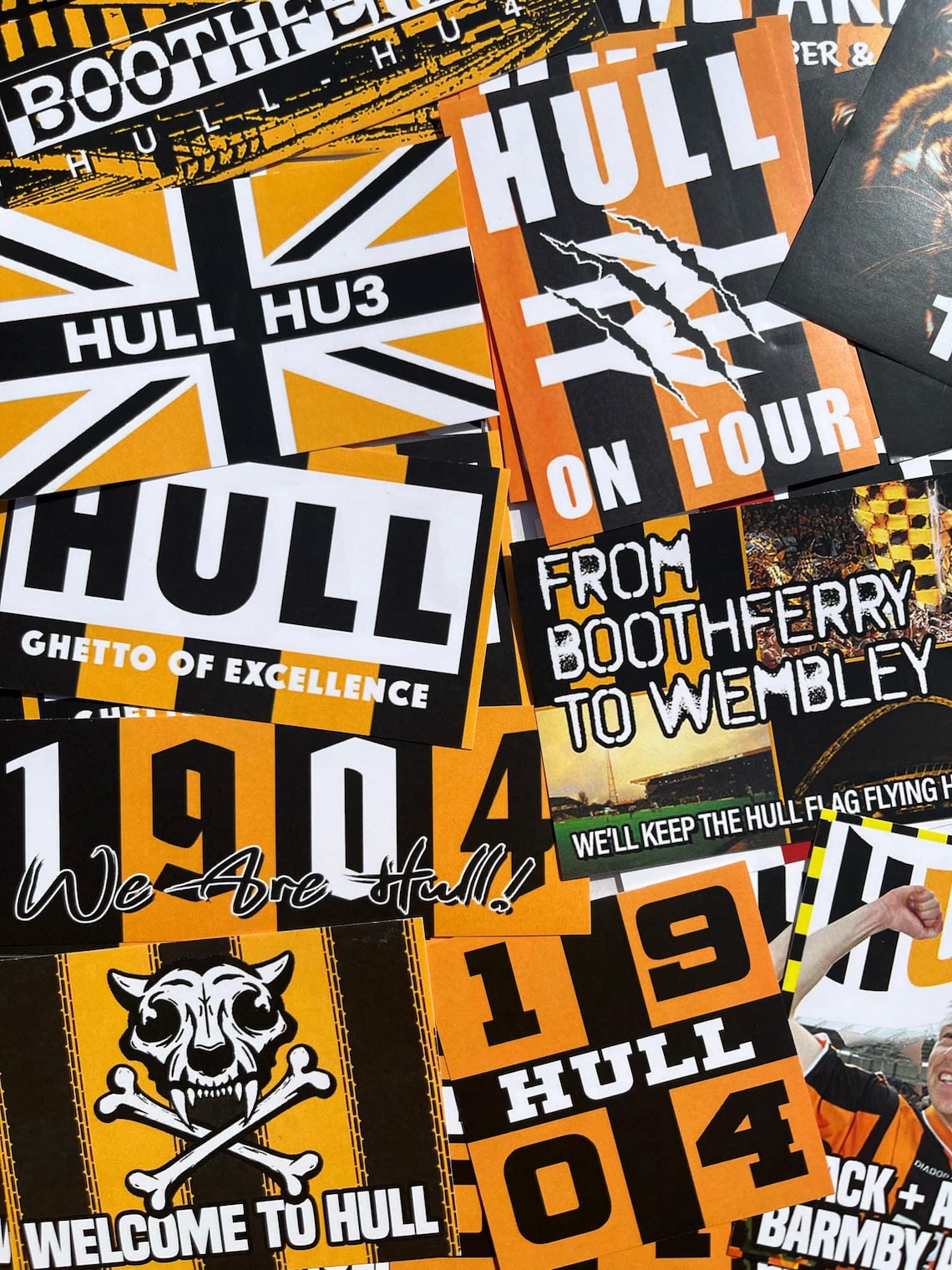 100 X Hull City Stickers - Based on Boothferry Tigers Poster Football ...
