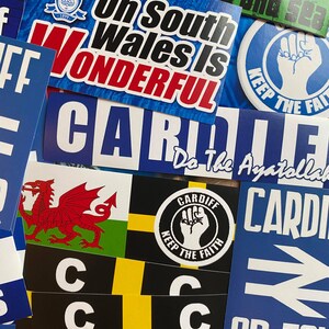 100 X Cardiff City Stickers - Based on Fans Wales Welsh CCFC Poster ...