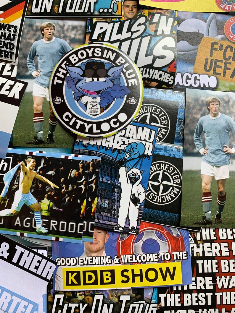 100 X Manchester City Stickers Based on MCFC Oasis Gallagher - Etsy UK