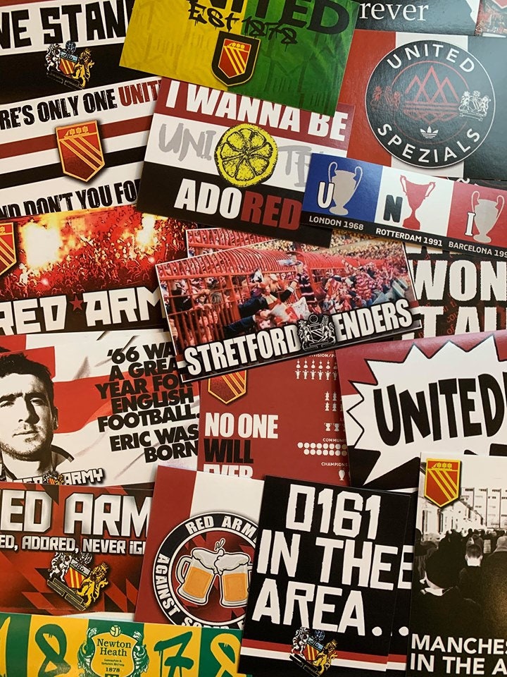 100 X Man United Stickers Based on Programme Badge Poster - Etsy